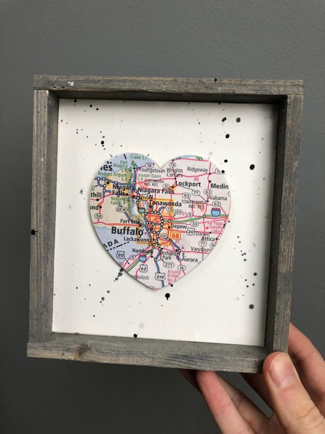 Buffalo Heart Sign Heart Map Sign Buffalo New York Sign - Etsy
