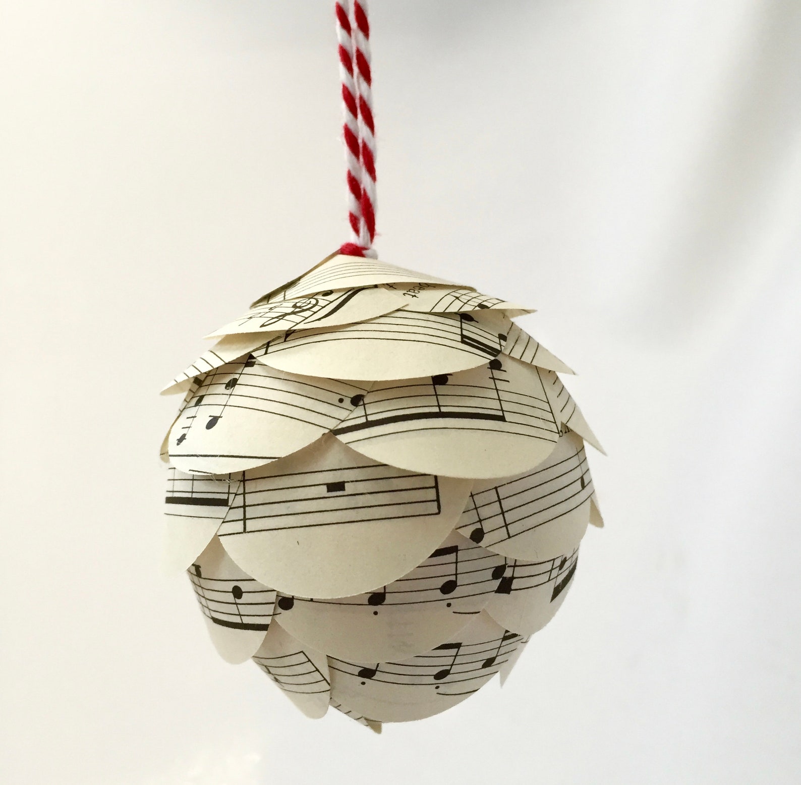 Music Paper Ornament Music Gift Music Teacher Gift - Etsy