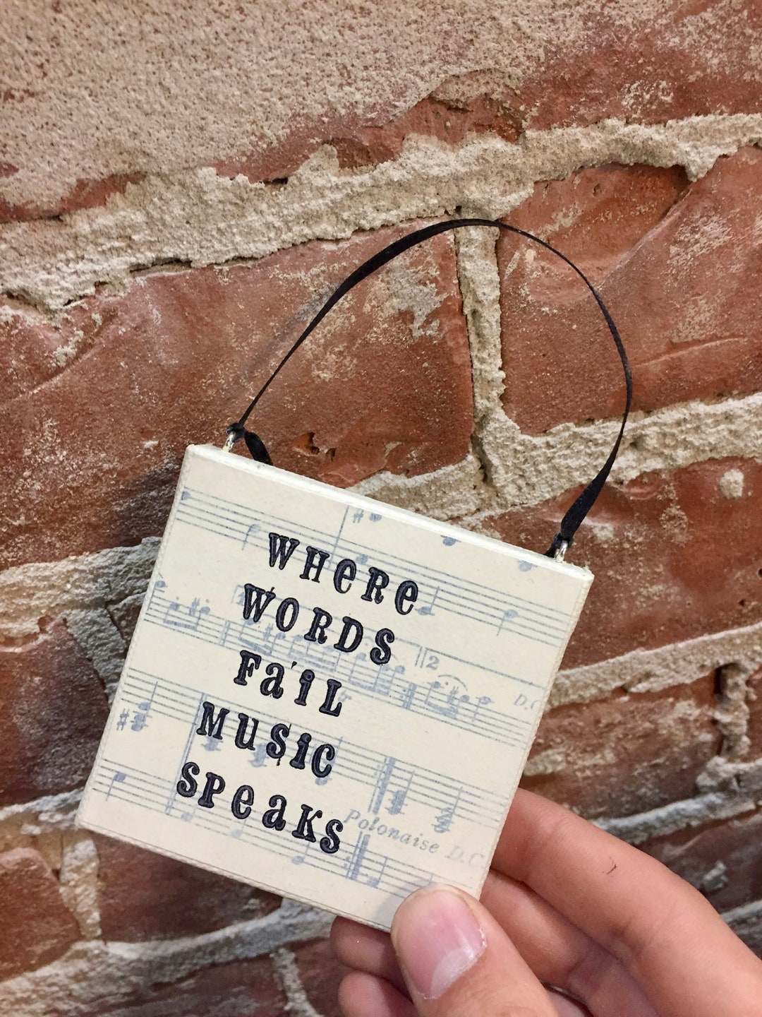 Where Words Fail Music Speaks Music Paper Ornament, Music Gift, Music ...