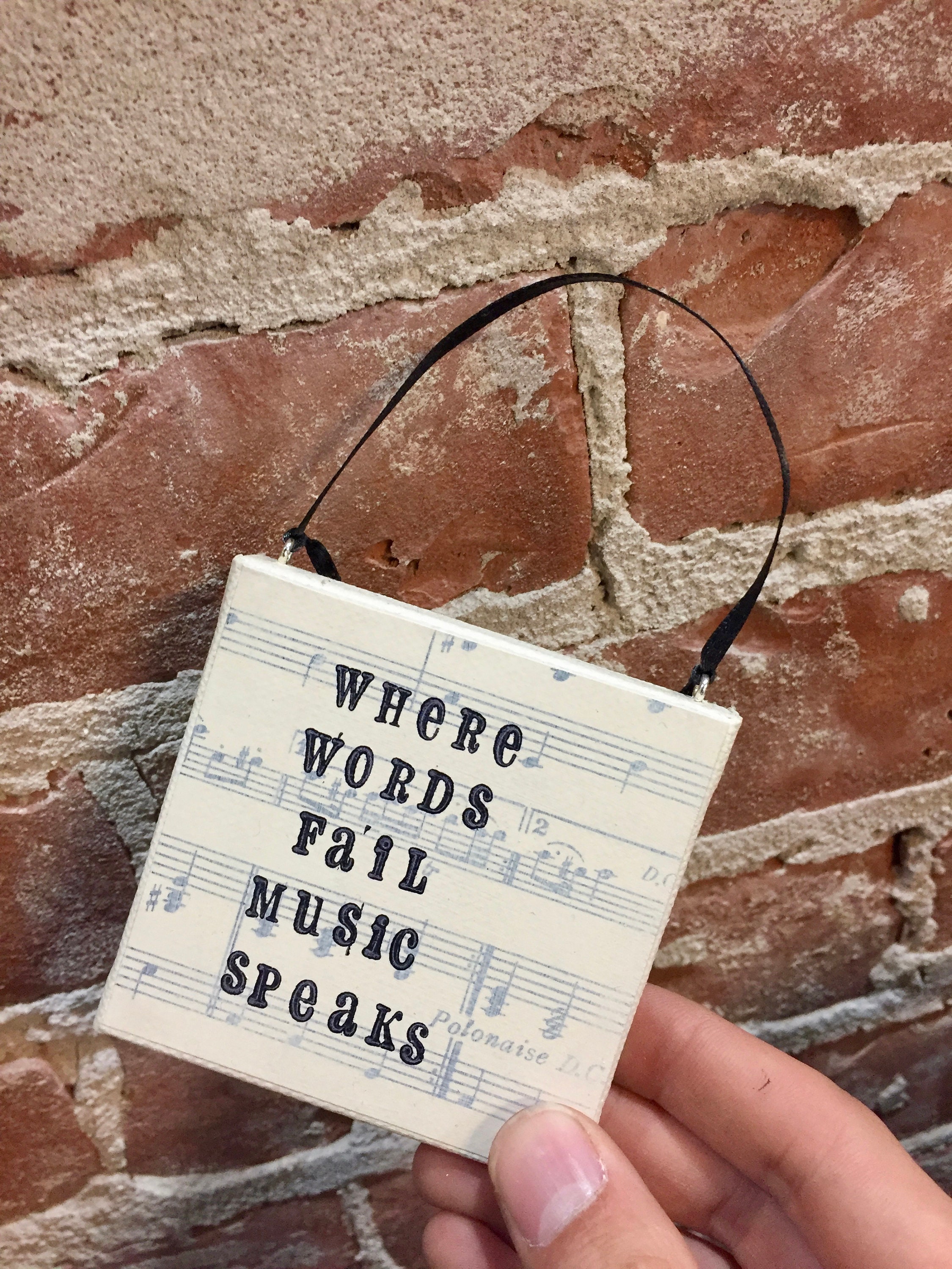 Where Words Fail Music Speaks Music Paper Ornament Music | Etsy