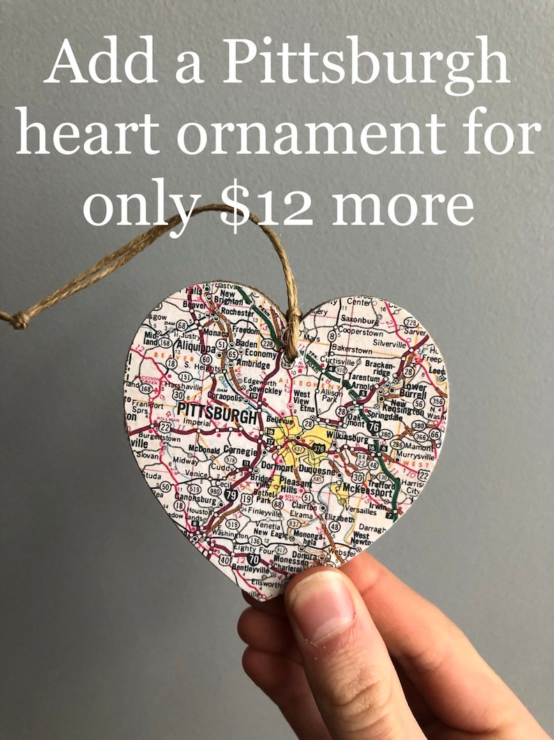 Pittsburgh Heart Sign Heart Map Sign Pittsburgh PA Sign - Etsy