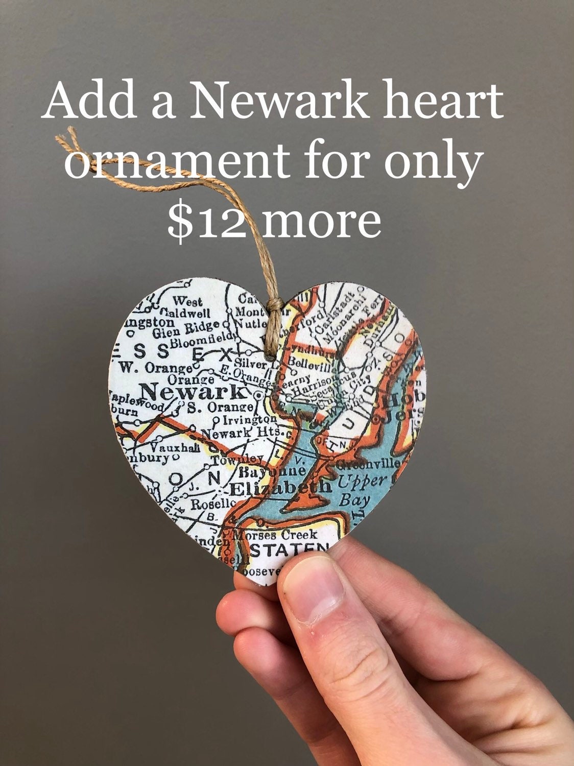 Newark Heart Sign Heart Map Sign Newark NJ Sign Newark NJ - Etsy