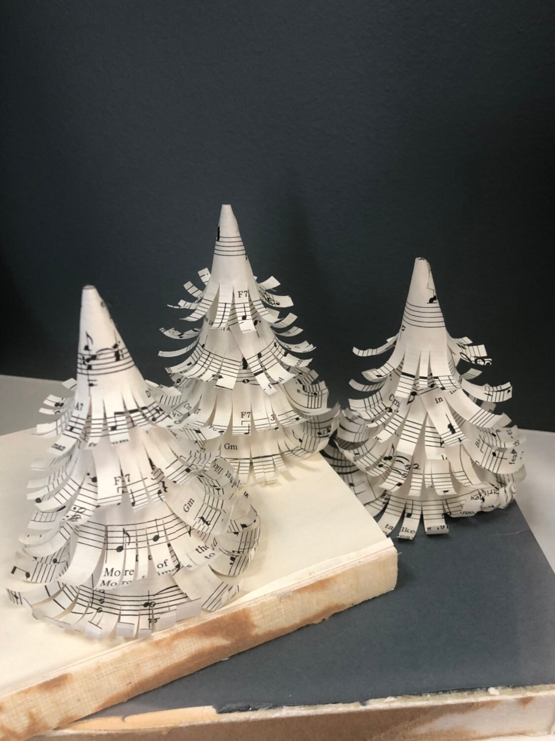 Music Paper Tree, Music Gift, Music Teacher Gift, Music Christmas Decor ...