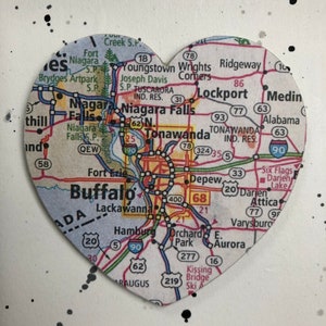 Buffalo Heart Sign, Heart Map Sign, Buffalo New York Sign, Buffalo NY ...