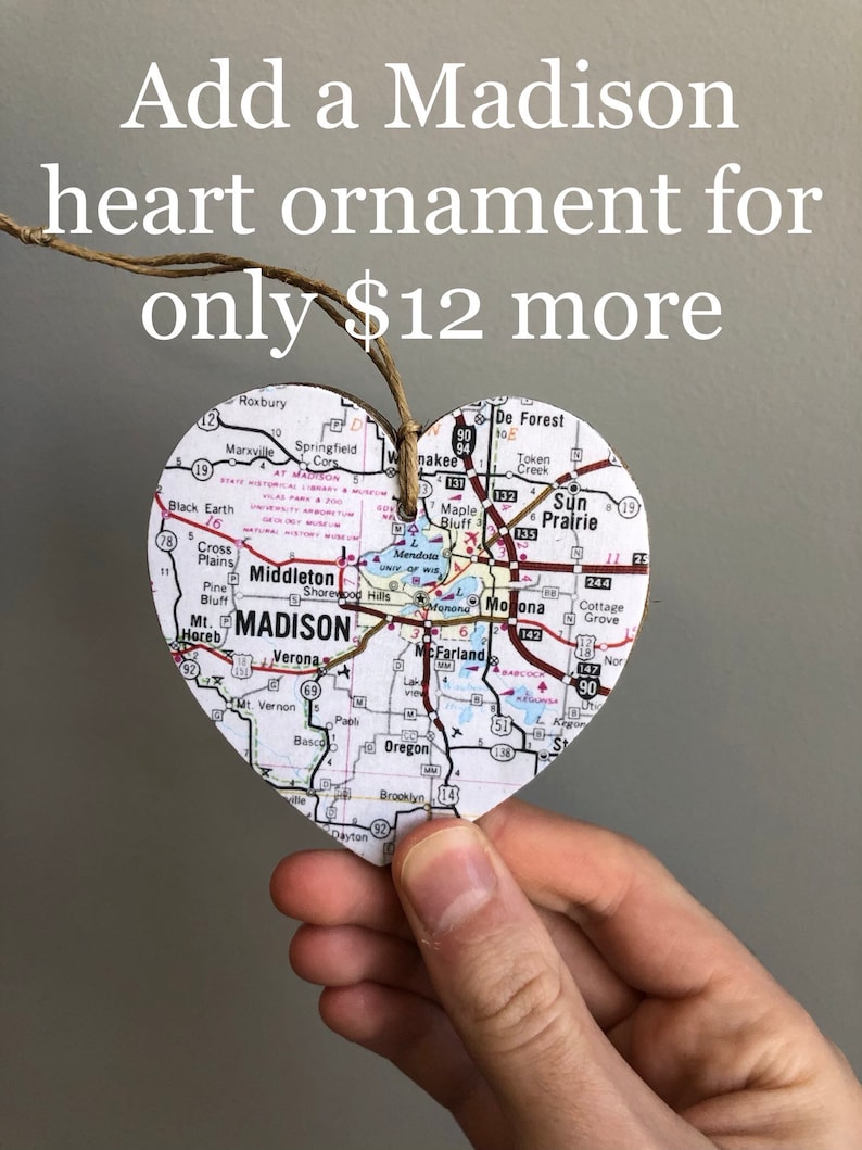 Madison Heart Sign Heart Map Sign Madison Gift Madison WI - Etsy
