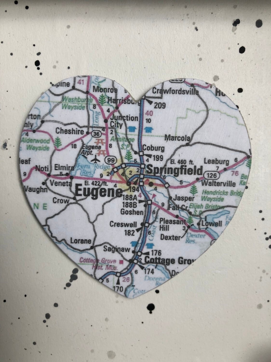 Eugene Heart Sign Heart Map Sign Eugene Oregon Sign Eugene - Etsy