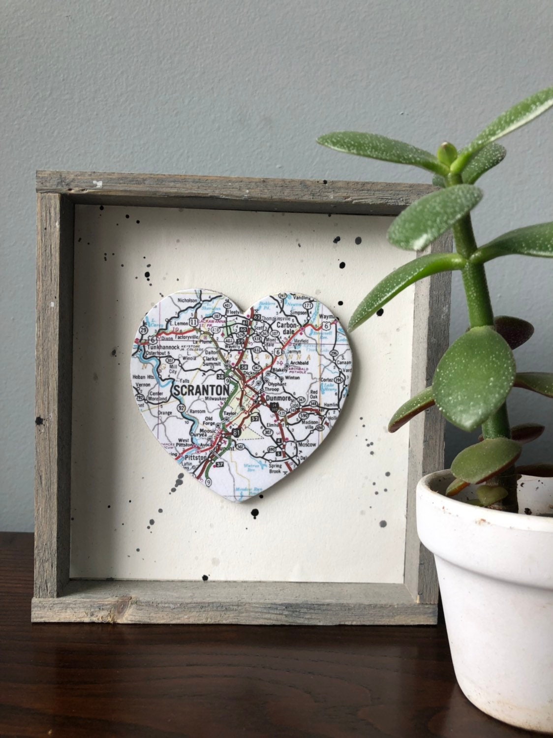 Scranton Heart Sign, Heart Map Sign, Scranton PA Sign, Scranton ...