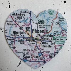 Phoenix Heart Sign, Heart Map Sign, Phoenix AZ Sign, Phoenix AZ Gift ...