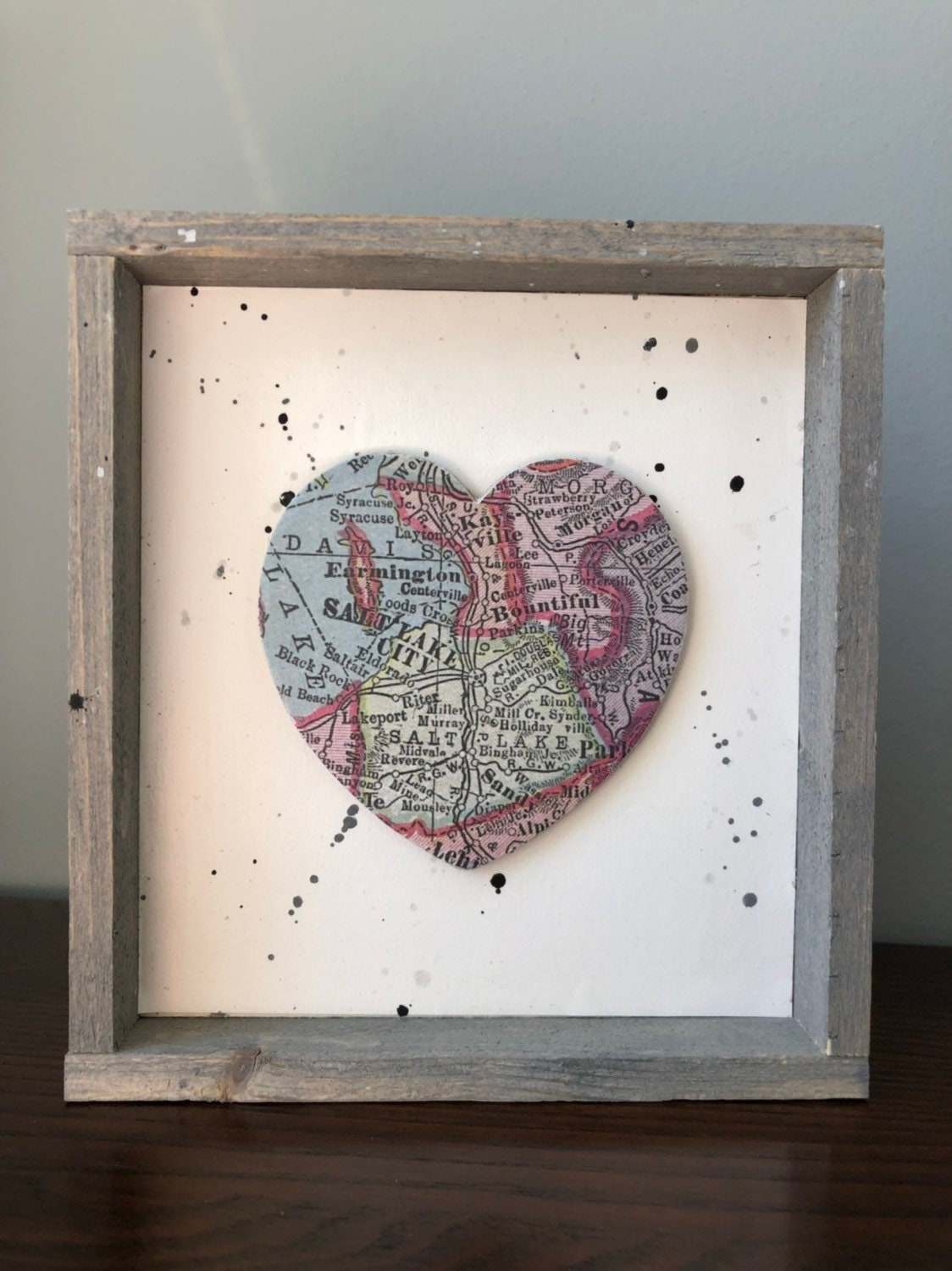 Salt Lake City Map Sign Salt Lake City Utah Salt Lake City | Etsy