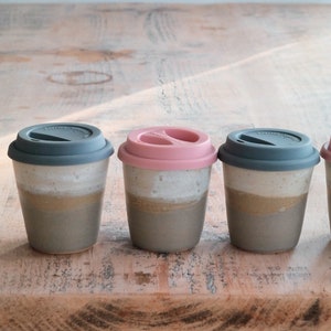 Ceramic Travel Mug Pottery Keep Cup Handmade Reusable Coffee Mug Ready ...