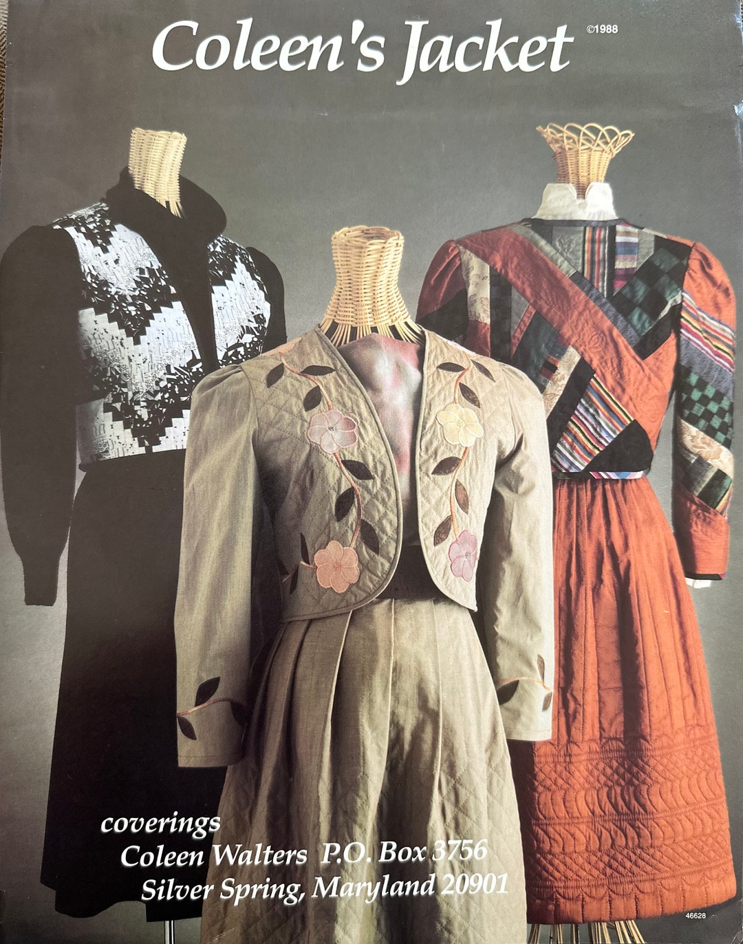 Vintage 80s Quilted Jacket Pattern by Coleen Waters - Etsy