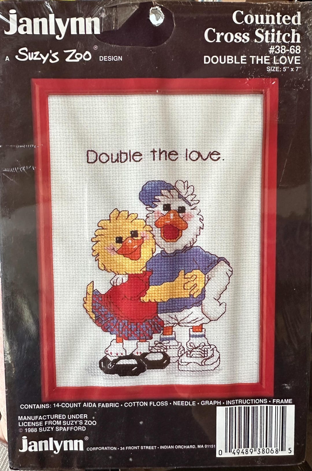 Double the Love- Suzy’s Zoo- Janlynn 80s Vintage Counted Cross Stitch ...