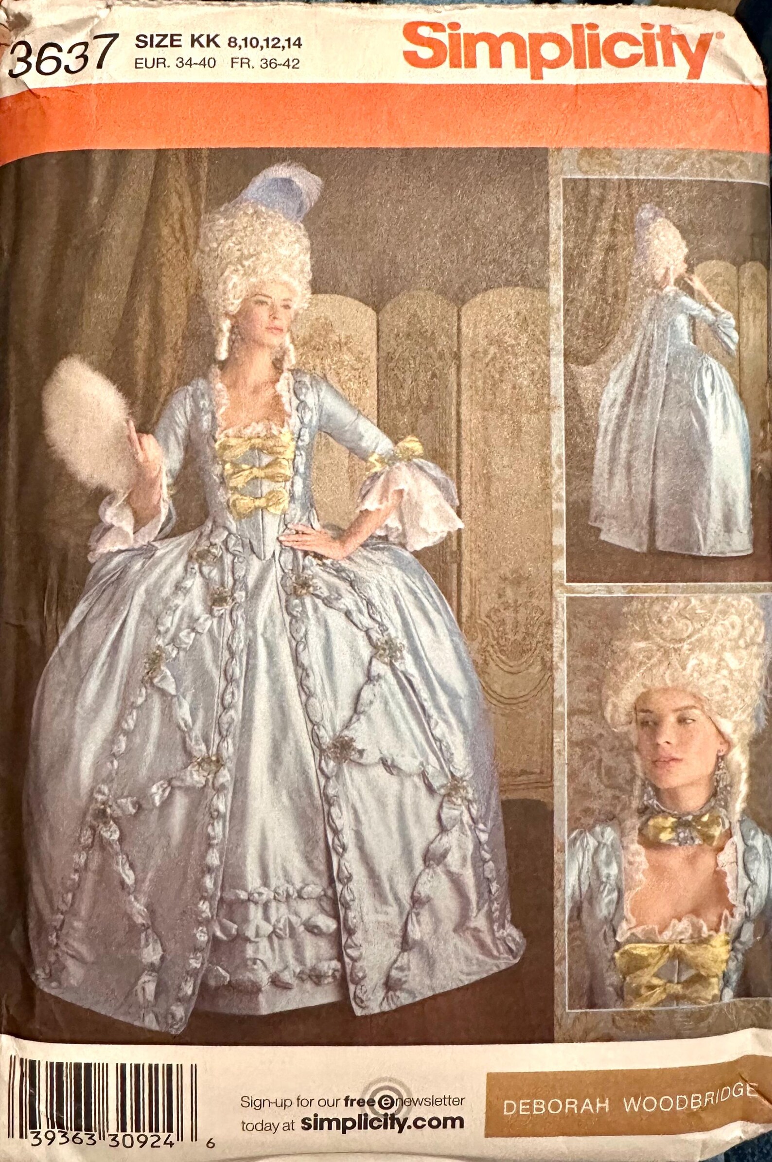 Simplicity 3637 Costume Pattern - Misses 18th Century Rococo Gown ...