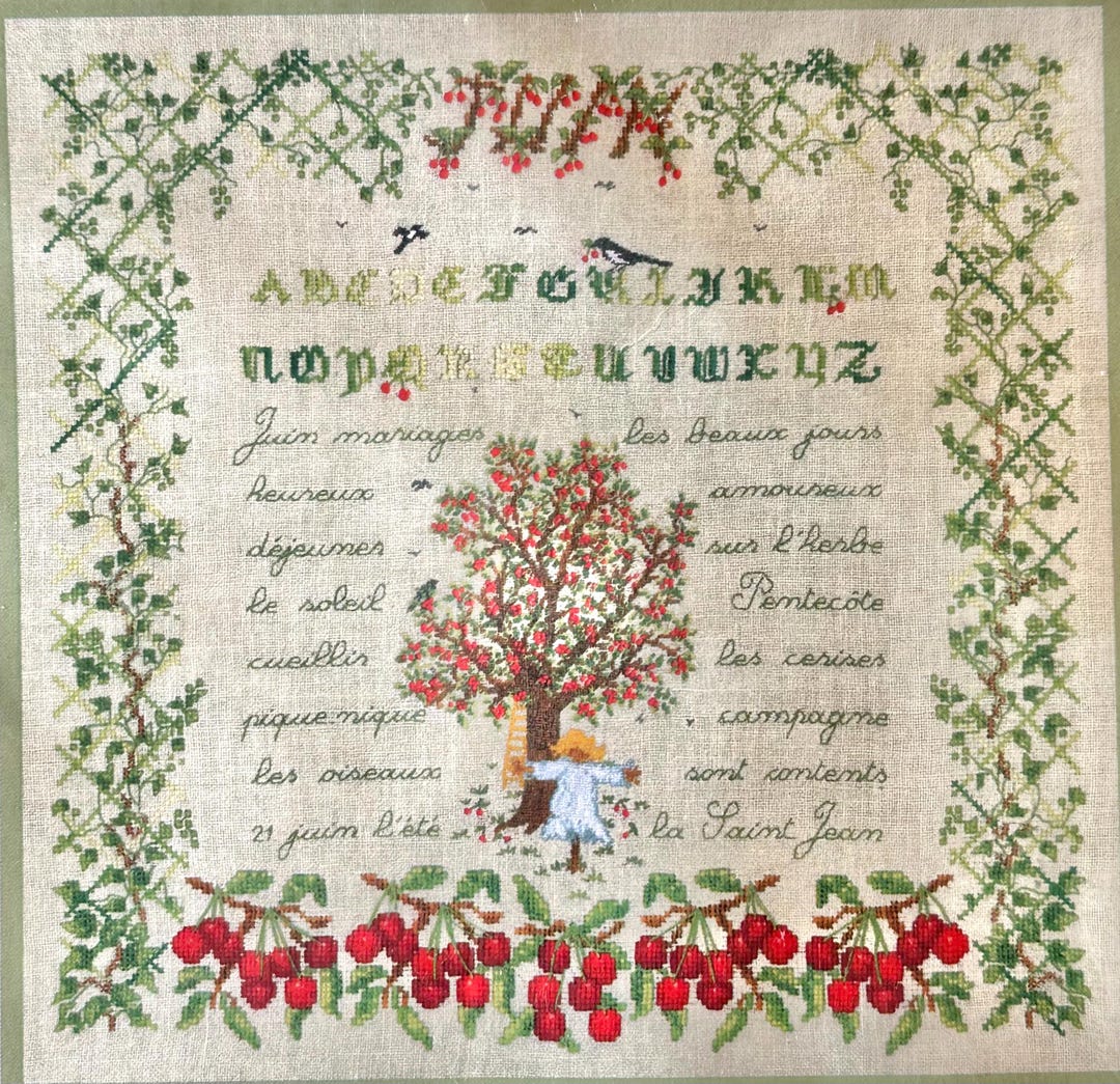 Apple Tree Cross Stitch Sampler Kit – French Design (34x34cm) - Etsy