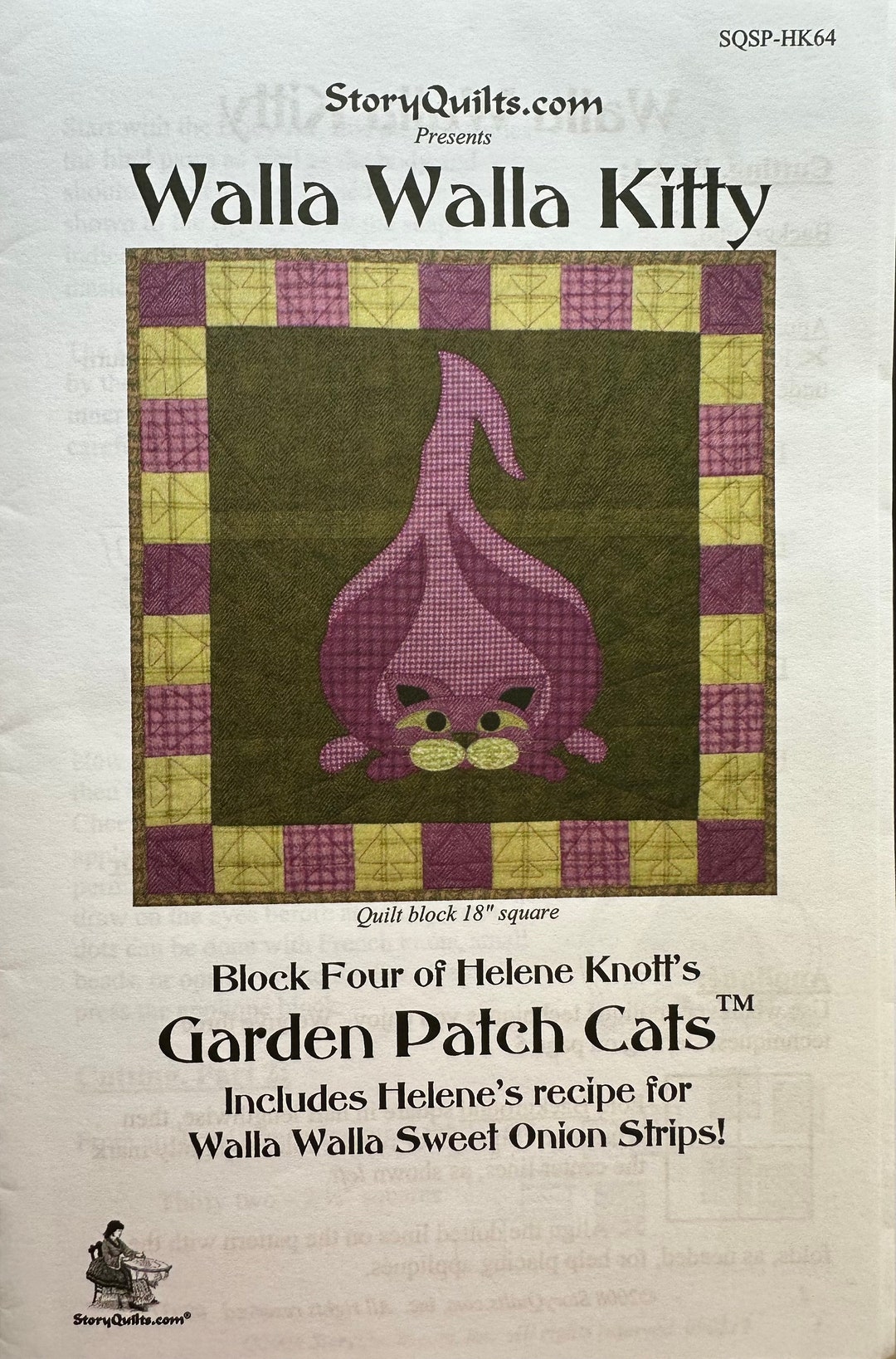 Walla Walla Kitty Appliqué Quilt Pattern - Etsy