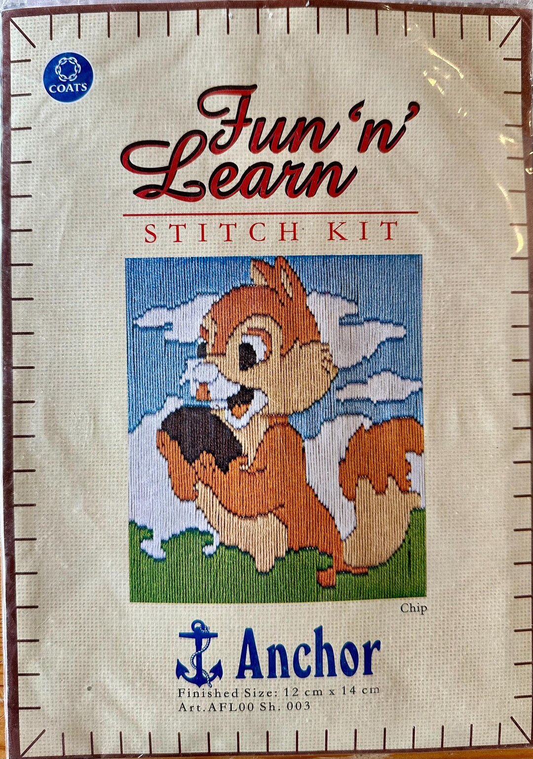 Chip Chipmunk Anchor Fun N Learn Stitch Embroidery Kit - Etsy