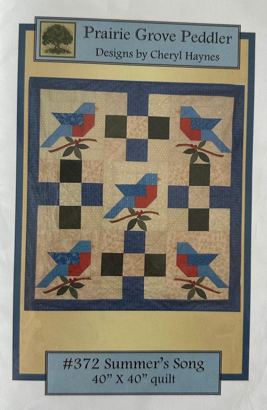 Summer's Song Bluebird- Quilt Pattern - Etsy