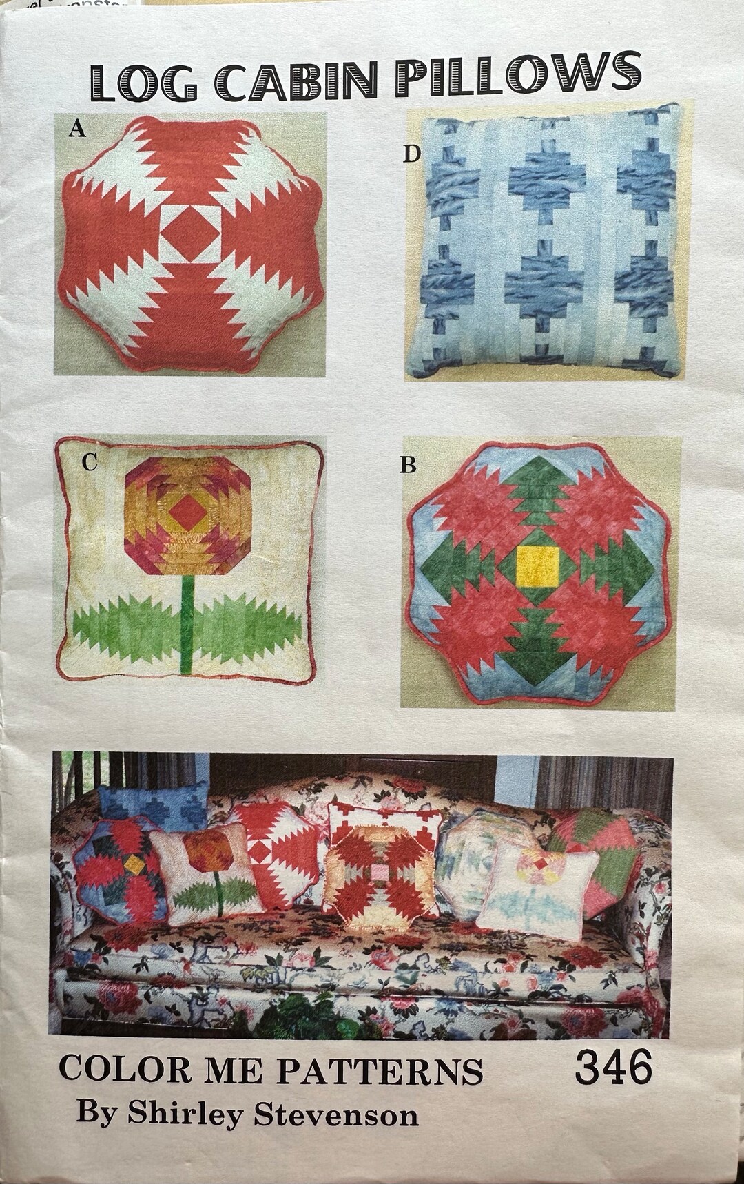 Log Cabin Pillows - Quilt Patterns - Etsy