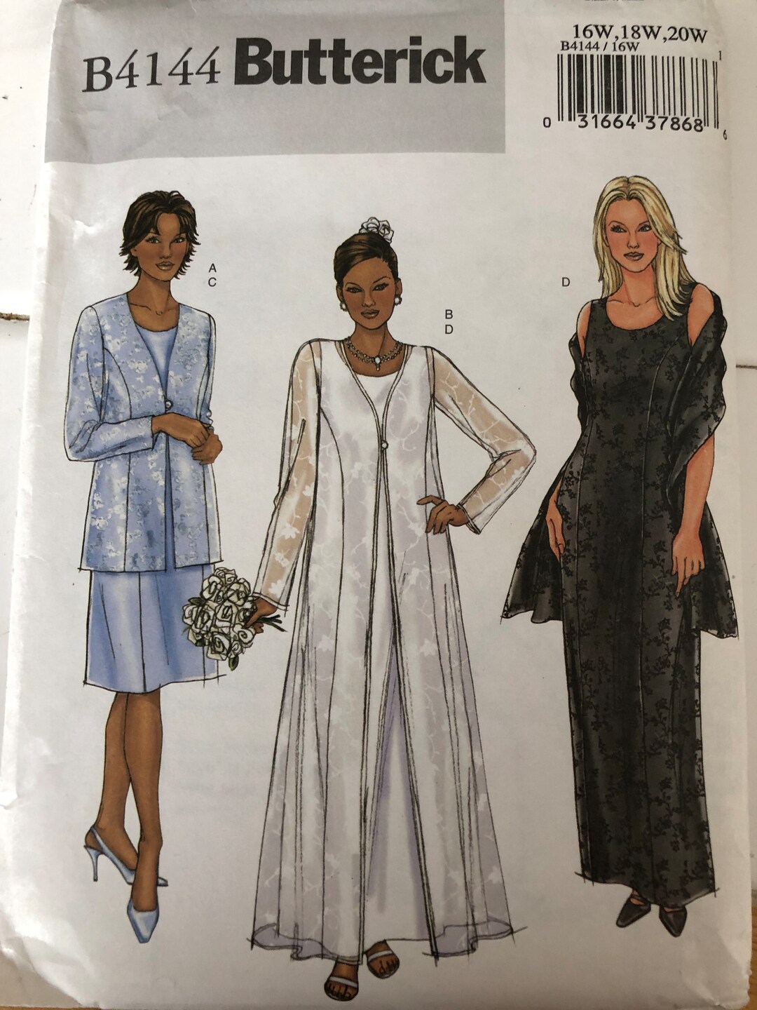 Gown, Dress, Jacket, Butterick Pattern - Etsy