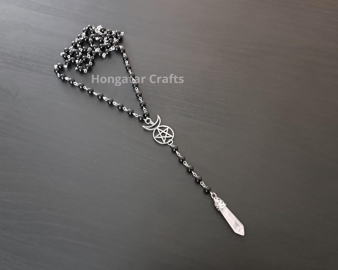 Horned God Pentagram Rosary With Gemstone Pendant, Multiple Options - Etsy
