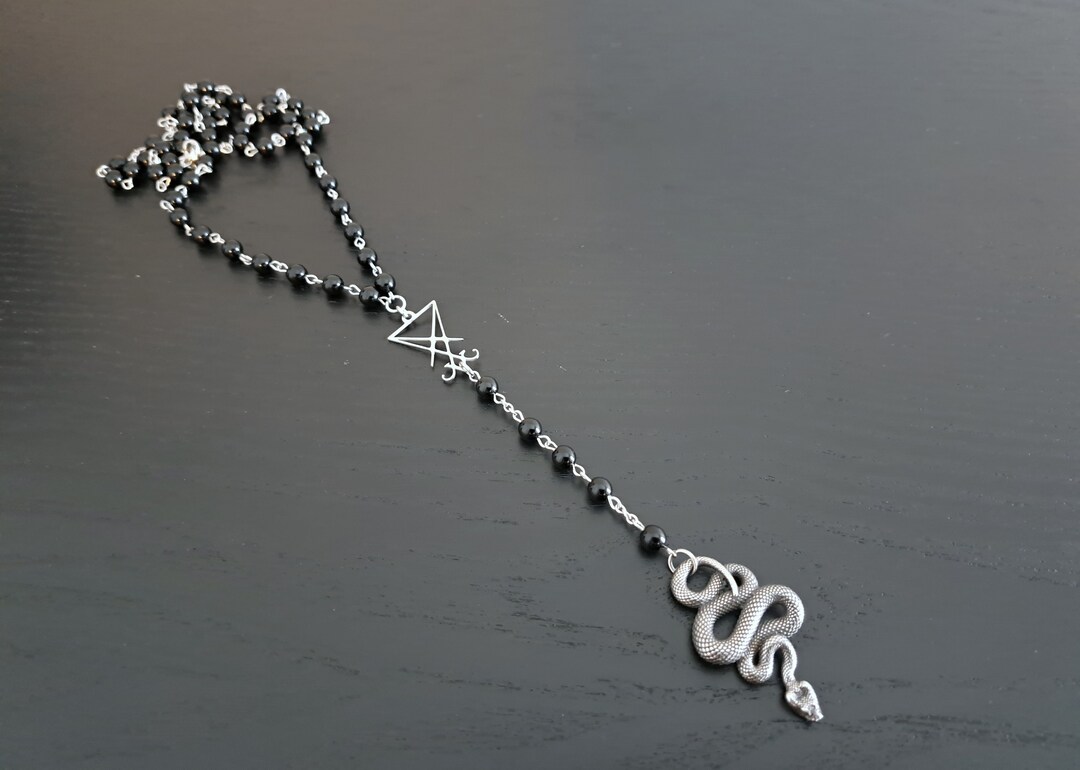 Lucifer Sigil y Rosario de Serpiente, Negro - Etsy España