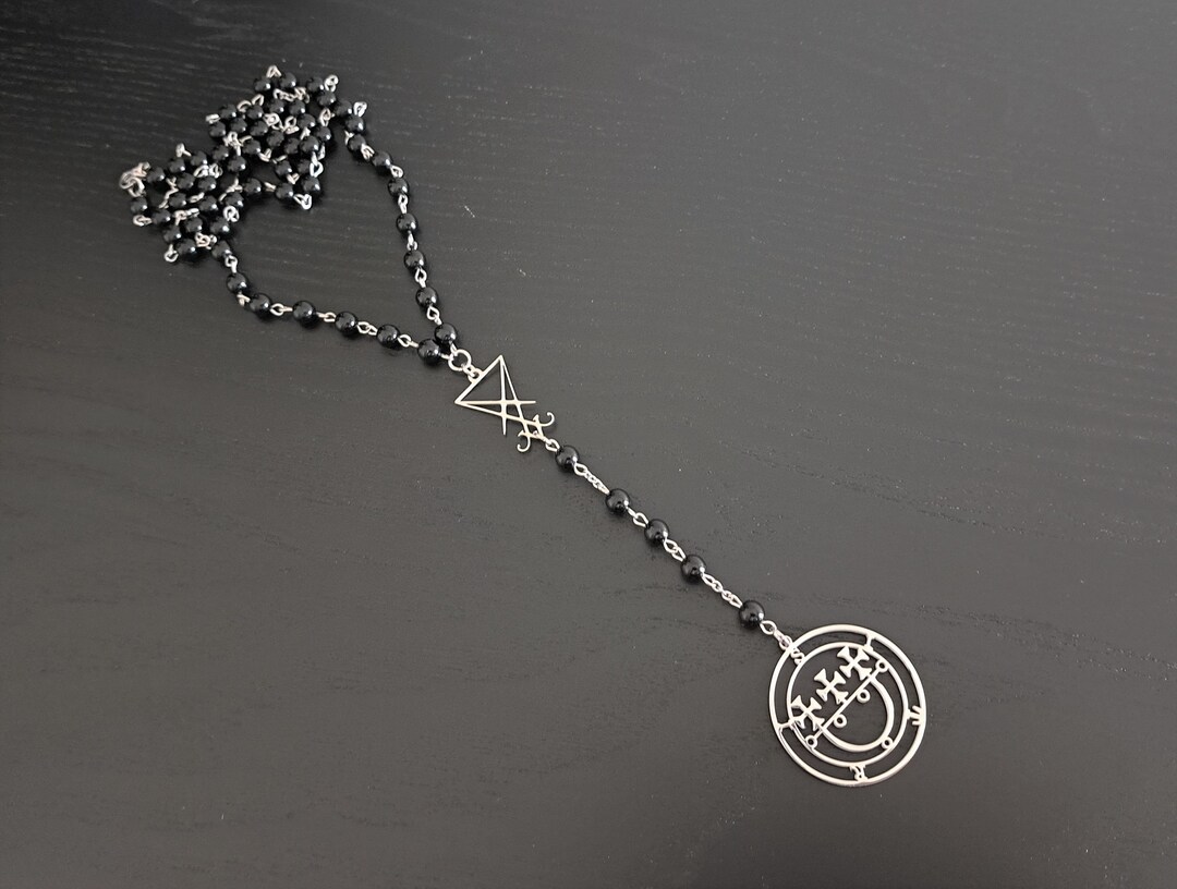 Sitri Sigil Rosary With Lucifer Sigil, Black - Etsy