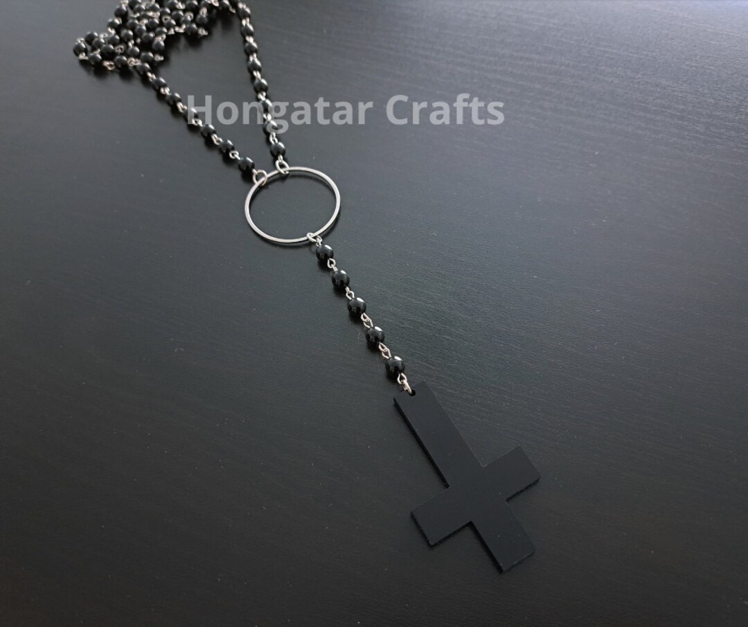 Satanic Rosary With Inverted Cross - Etsy