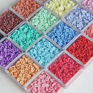 4mm Tiny Nylon Round 2-hole Buttons With Rim, in 20 Colors, Micro Mini ...