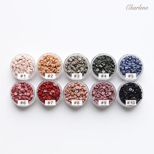 4mm Tiny Plastic Round 2-hole Buttons With Rim, in 10 Vintage Colors ...
