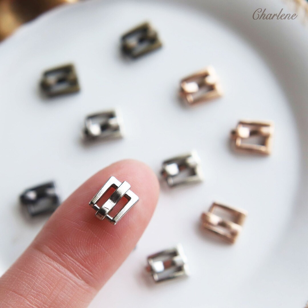 5 PCS - 4mm (inner Diameter) Tiny Buckles, in 4 Colors, Perfect for ...