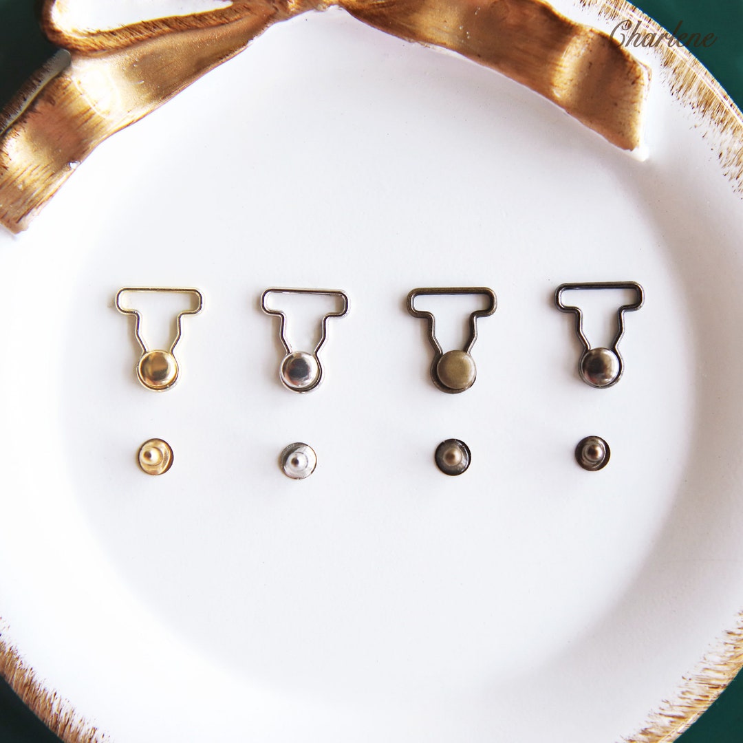 10 PCS - 8mm (inner Diameter) Tiny Overall Buckles and Studs, in 4 ...