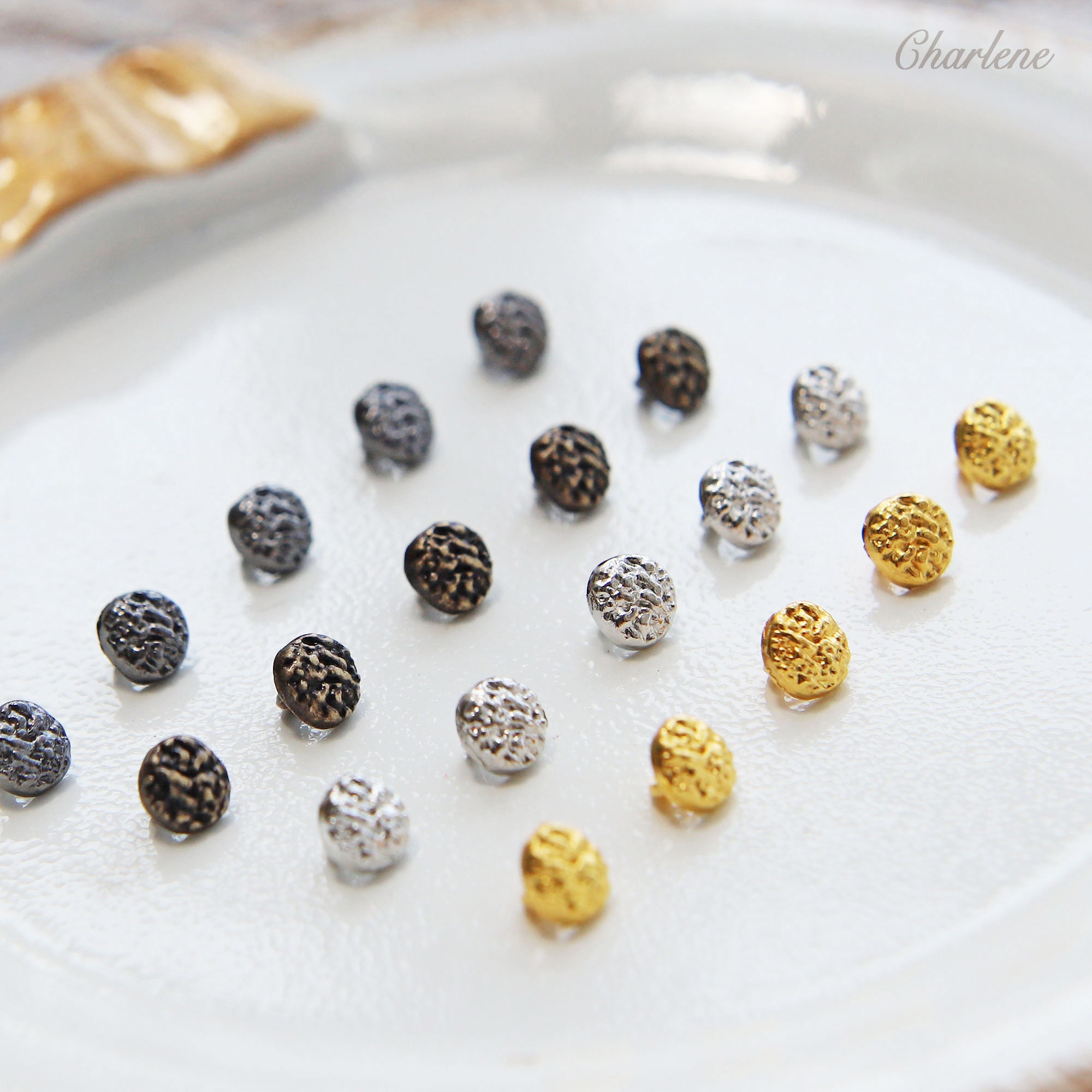 4mm Super Tiny Shank Buttons, in 4 Color, Mushroom Shaped Buttons, Doll ...