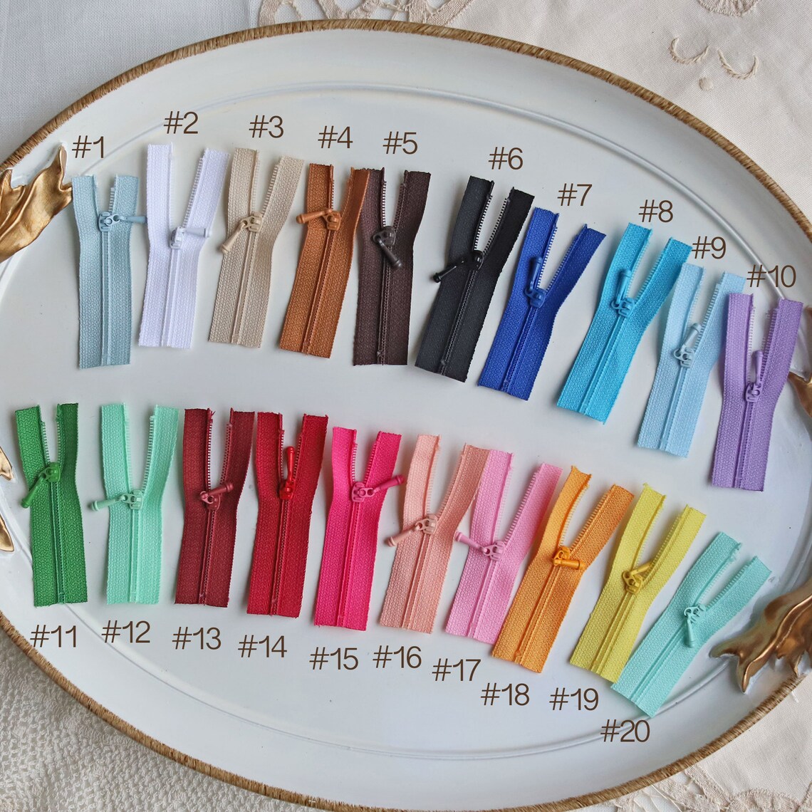 5cm/2.0" Super Tiny Zippers for Doll Clothes, in 20 Colors, Micro Mini ...