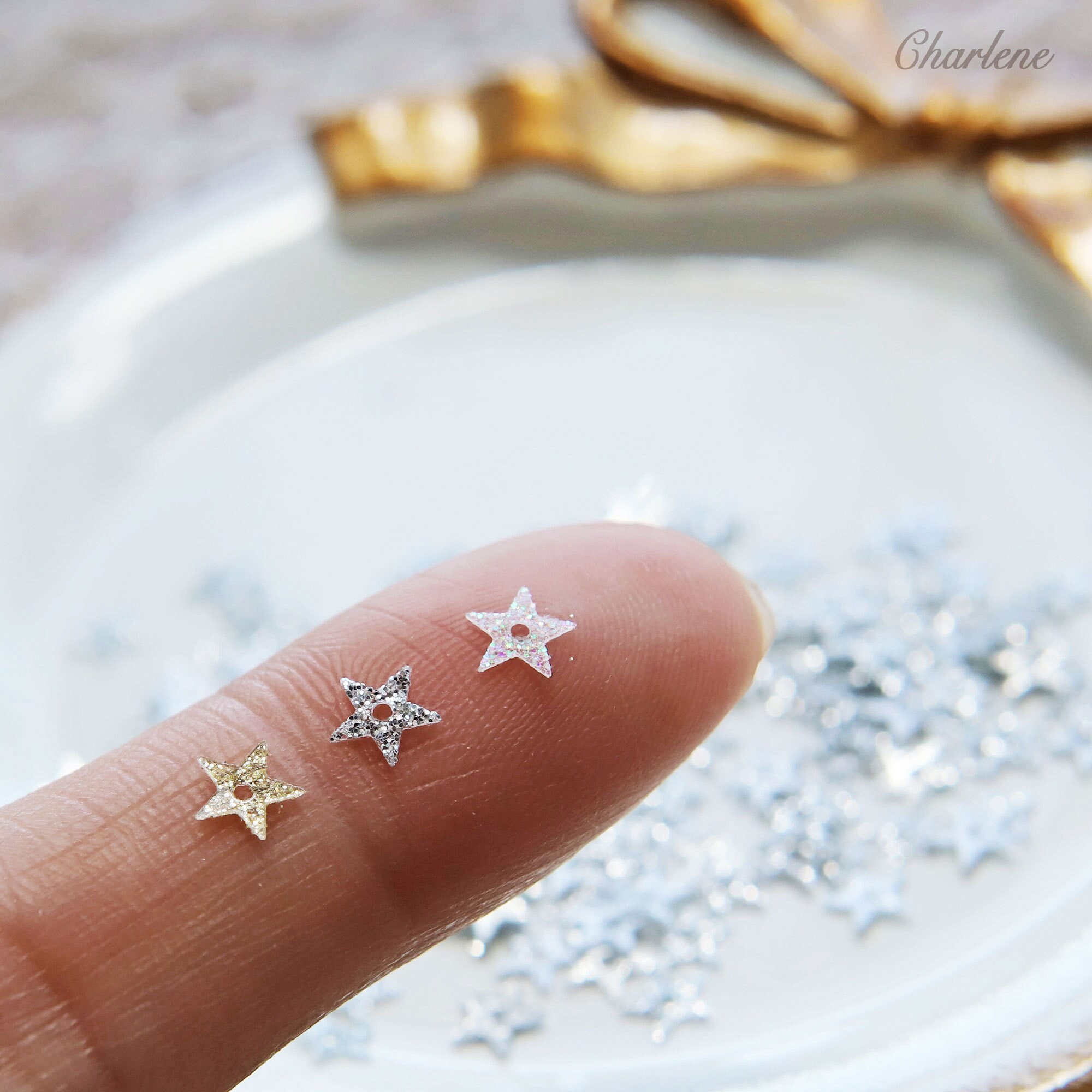 5mm/0.2" Tiny Sparkling Sew on Star Sequins, in 3 Color, Perfect for ...