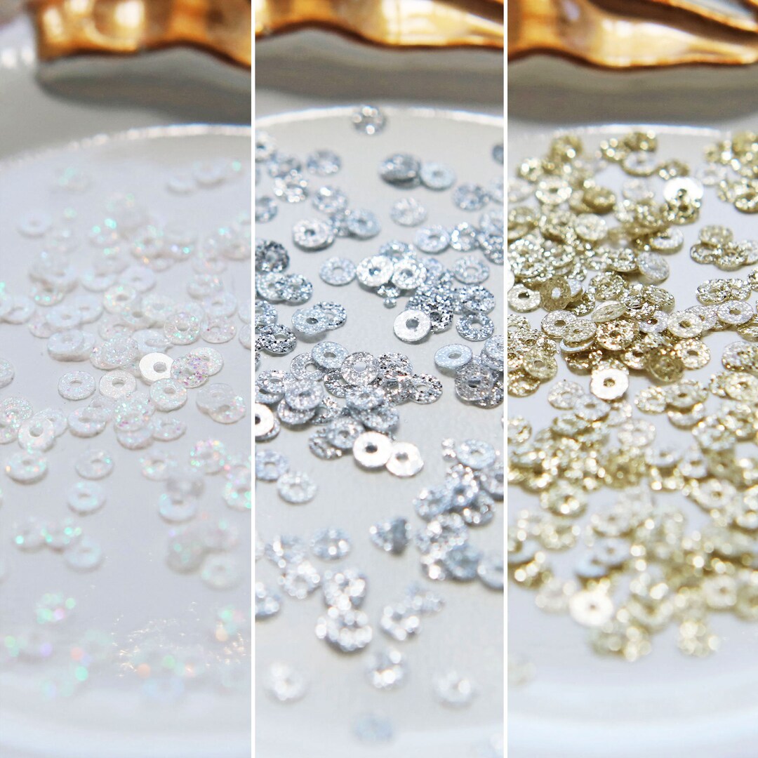 3mm/0.12" Tiny Sparkling Sew on Sequins, in 3 Color, Perfect for All ...
