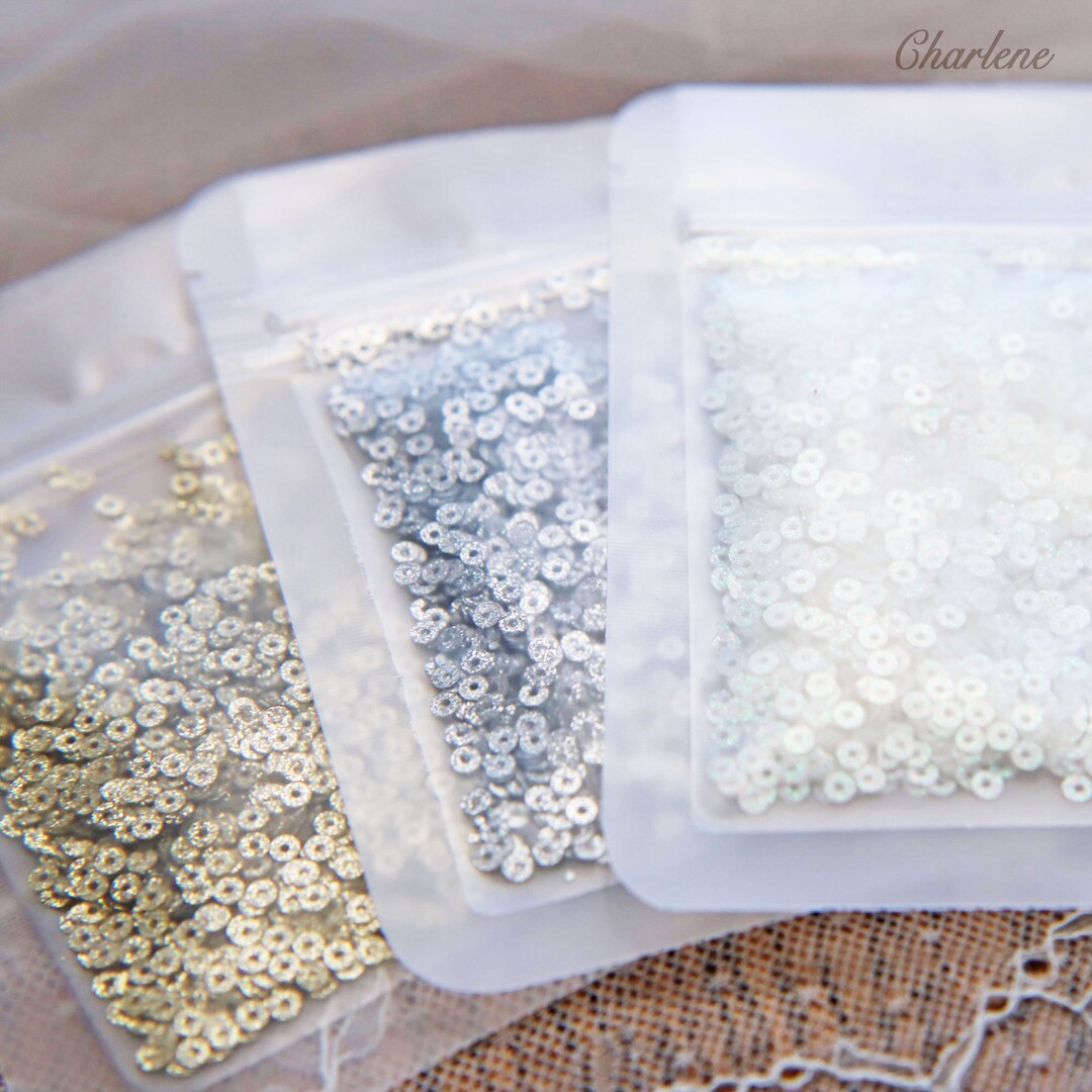3mm/0.12" Tiny Sparkling Sew on Sequins, in 3 Color, Perfect for All ...