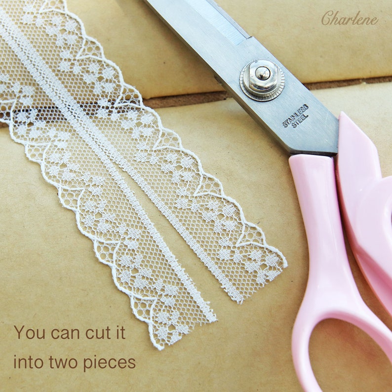 Special Offer - 2 Yards - 36mm/1.4" White Lace Trim, Sewing Craft ...