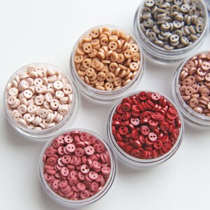4mm Tiny Plastic Round 2-hole Buttons With Rim, in 10 Vintage Colors ...