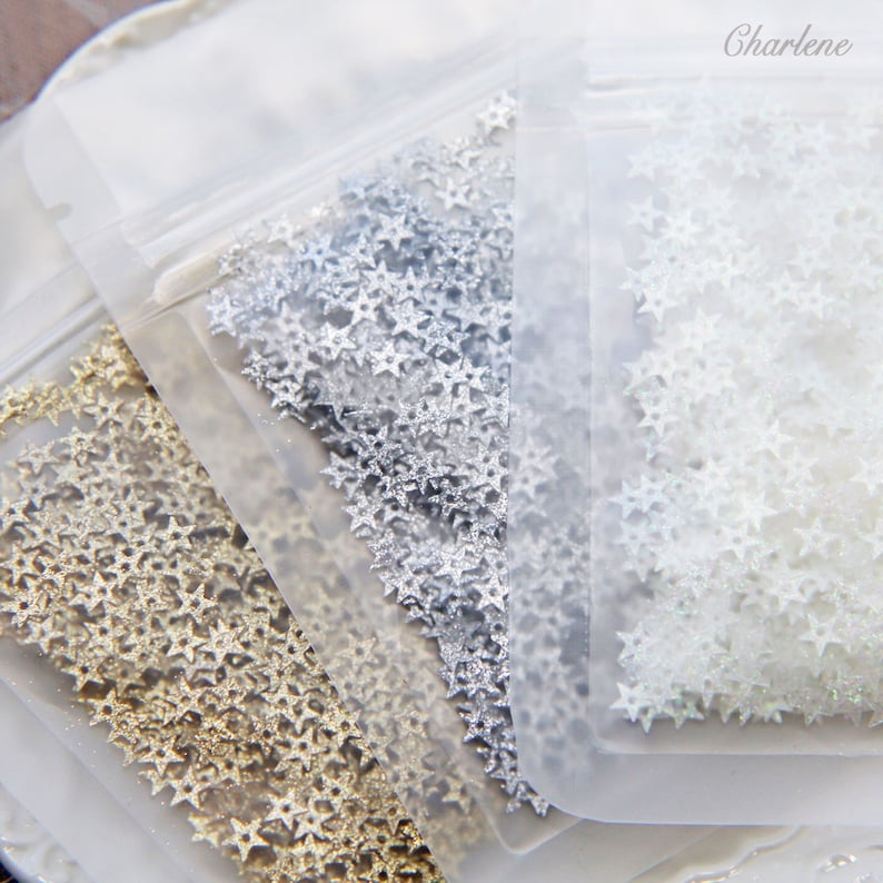 5mm/0.2" Tiny Sparkling Sew on Star Sequins, in 3 Color, Perfect for ...
