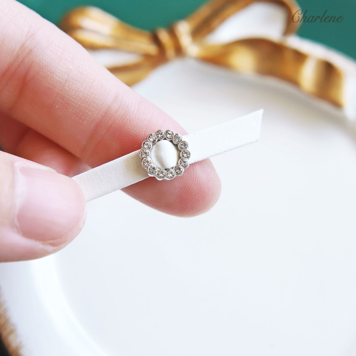 5 PCS - 5mm (inner Diameter) Tiny Gold and Silver Based Round Metal ...