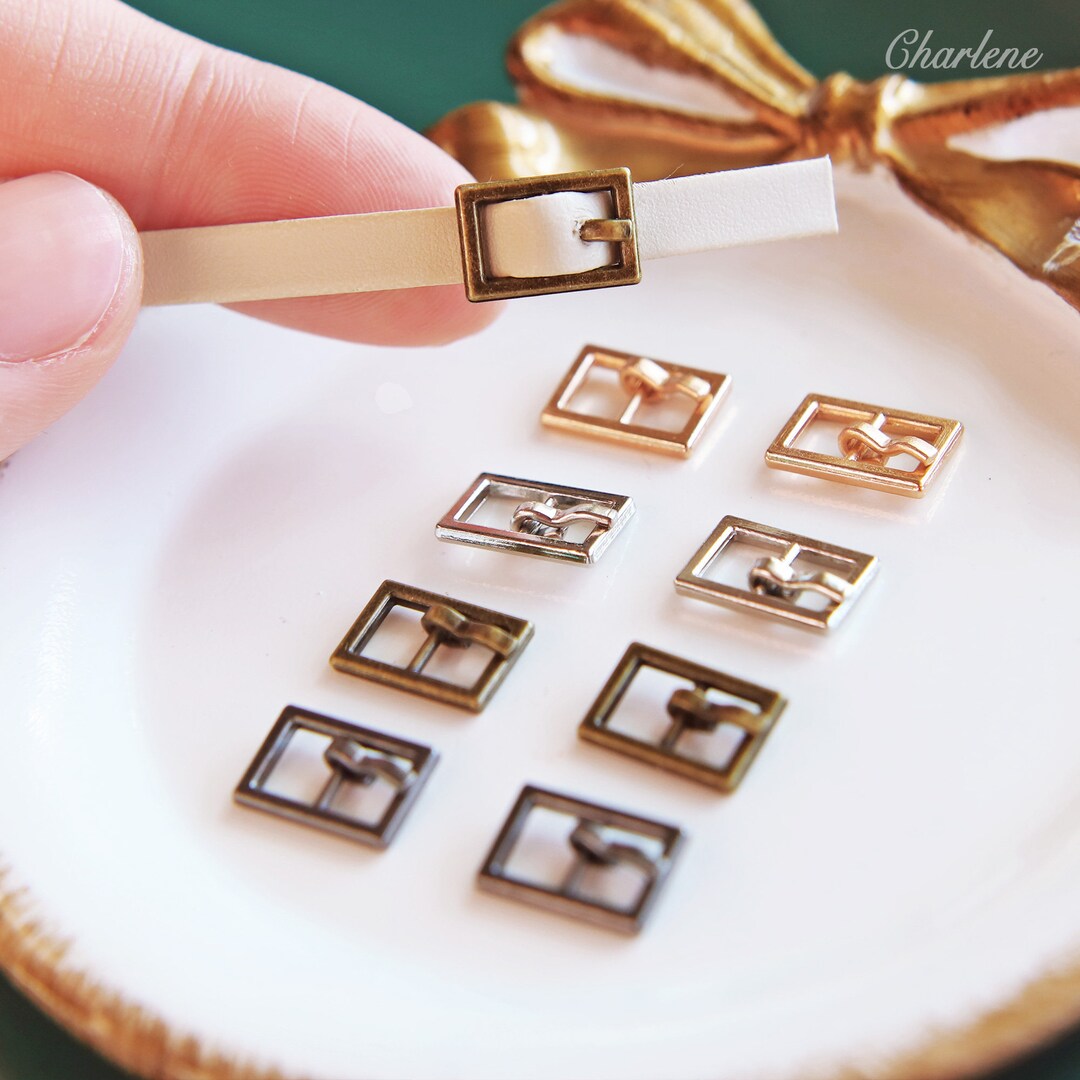 5 PCS - 5mm (inner Diameter) Tiny Rectangle Shape Metal Buckles, in 4 ...