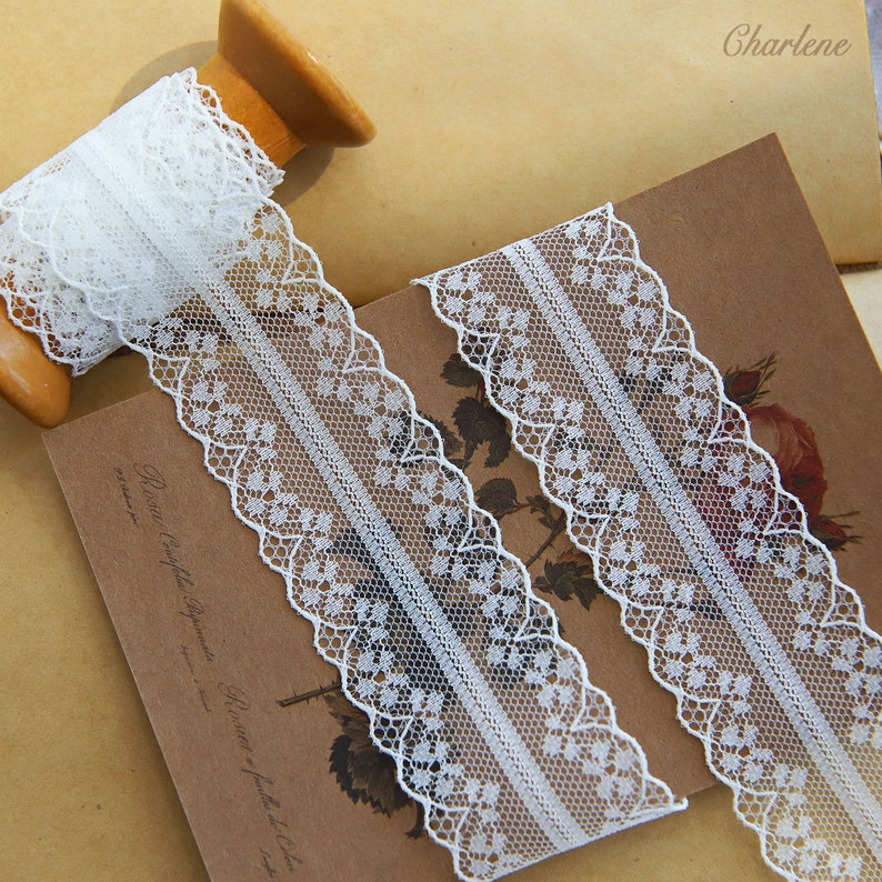 Special Offer - 2 Yards - 36mm/1.4" White Lace Trim, Sewing Craft ...