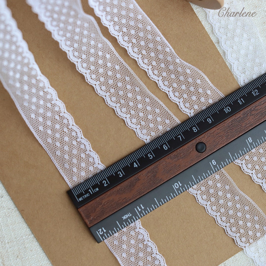 Special Offer - 2 Yards - 23mm/0.9" White Soft Nylon Lace Trim, Sewing ...