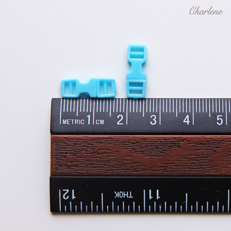2 Pairs - 4mm (inner Diameter) Tiny Plastic Side Release Buckles, in 11 ...
