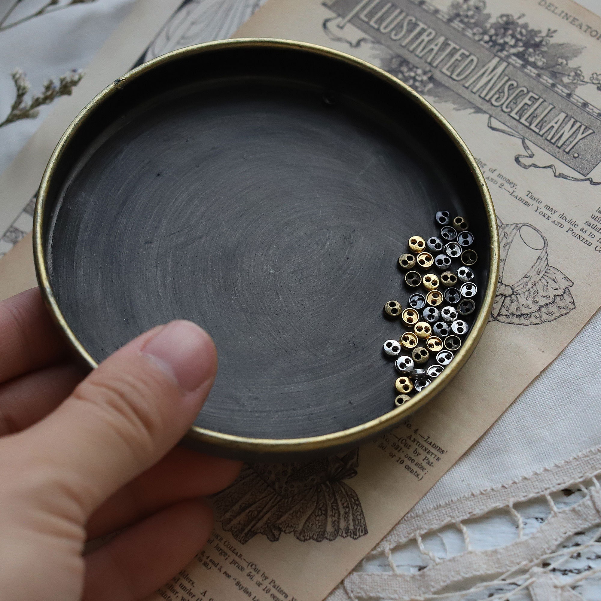 4mm Mini metal round buttons in 4 colors doll clothing | Etsy