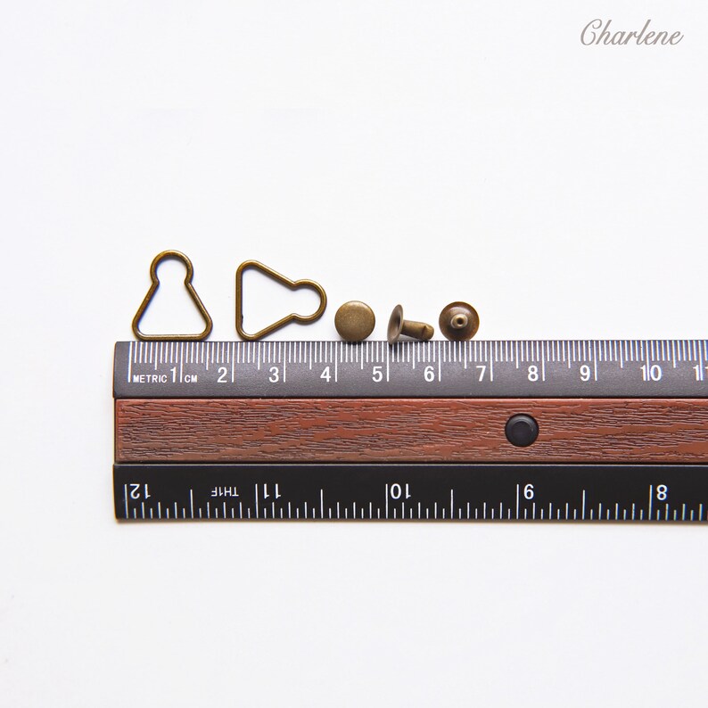 4 PCS - 13mm (inner Diameter) Mini Overall Buckles and Studs, in 4 ...