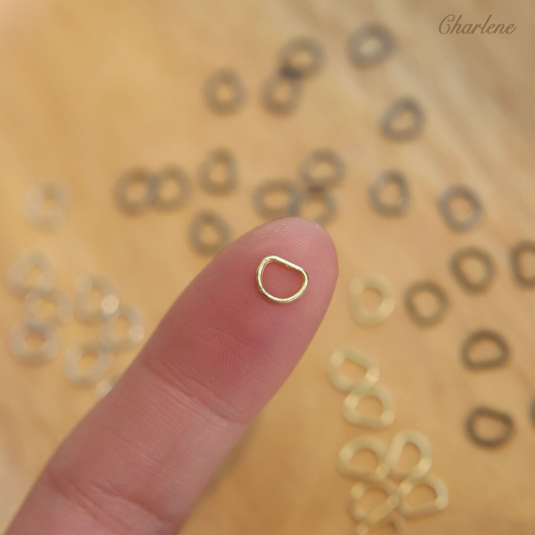 10 PCS - 6×5mm D Shape Super Tiny Buckles, in 4 Colors, Mini Buckles ...