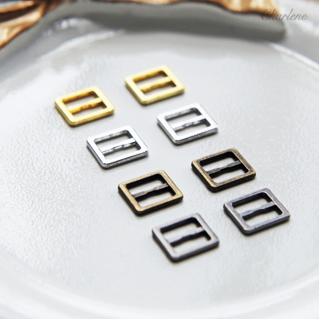 10 PCS - 6mm (inner Diameter) Tiny Buckles, in 4 Colors, Perfect for ...