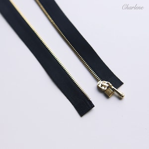 10cm/3.9" Super Tiny Open End Zippers, Black/white Tape, Metal Teeth ...