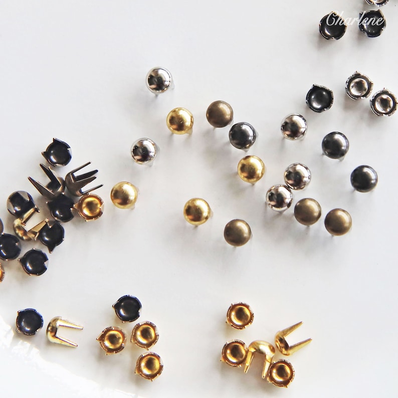 3mm Round Mini Studs, in 4 Colors, for Doll Clothes Sewing Projects ...